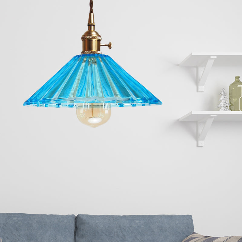 Caroline Scalloped Glass Pendant Lamp - Brass Accents for Contemporary ...